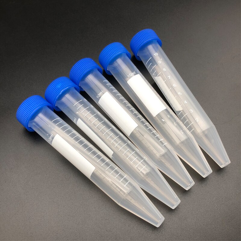 20Pcs/Pack10mL Plastic Screw Cap Flat Bottom Centr... – Grandado