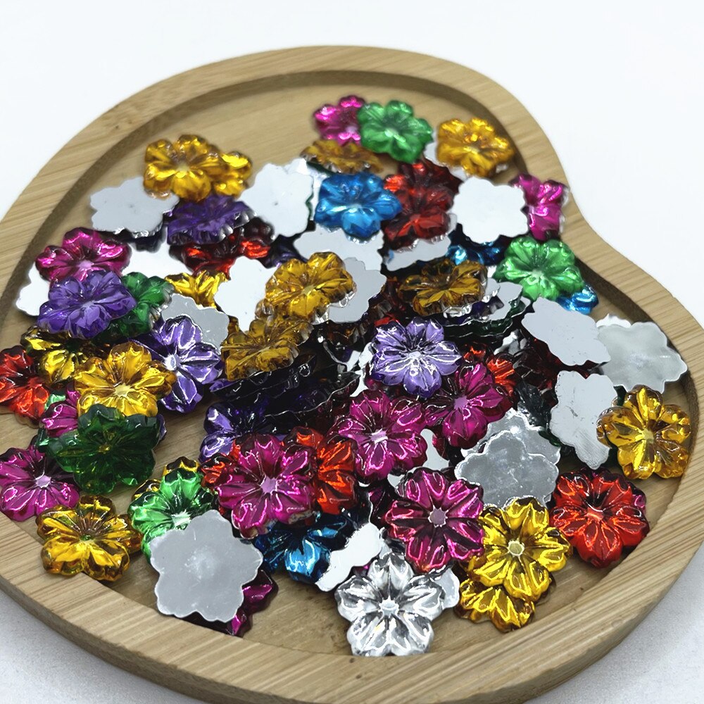 100pcs/Lot 13mm Multicolor Peony Flower Acrylic Rh... – Vicedeal