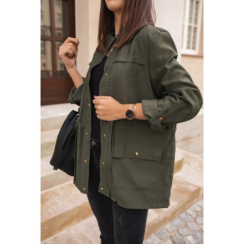 Adjustable Waist Long Sleeve Harajuku Coats And Ja... – Grandado