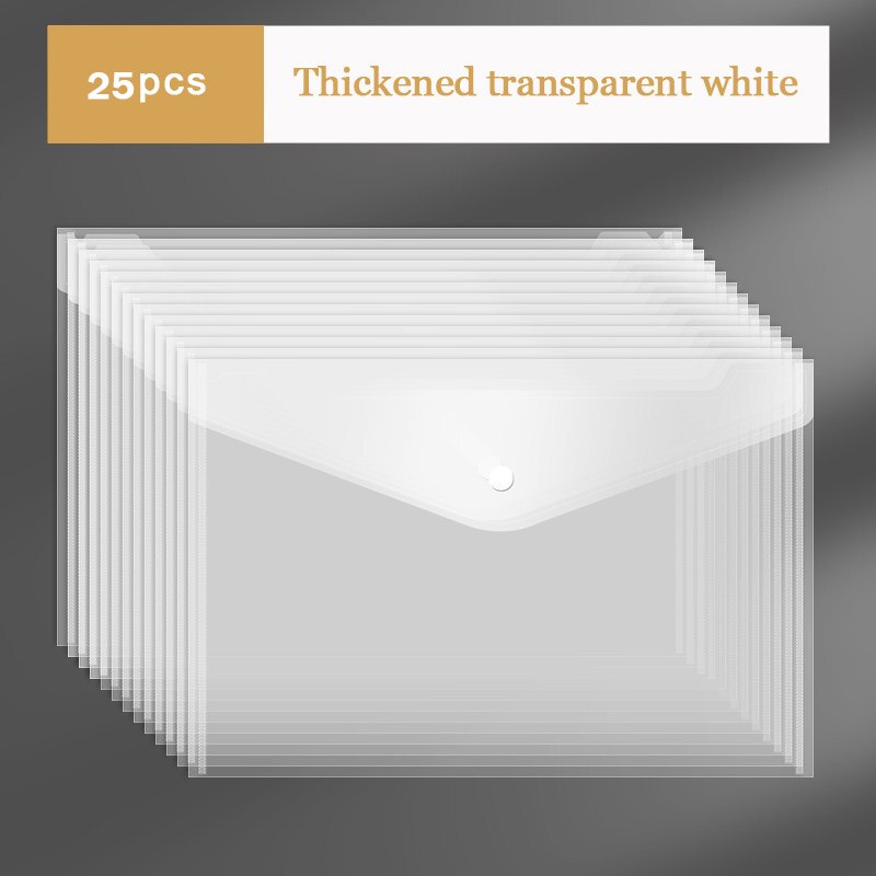 25 Stuks A4 Bestand Zak Transparante Plastic A4 Ve... – Vicedeal
