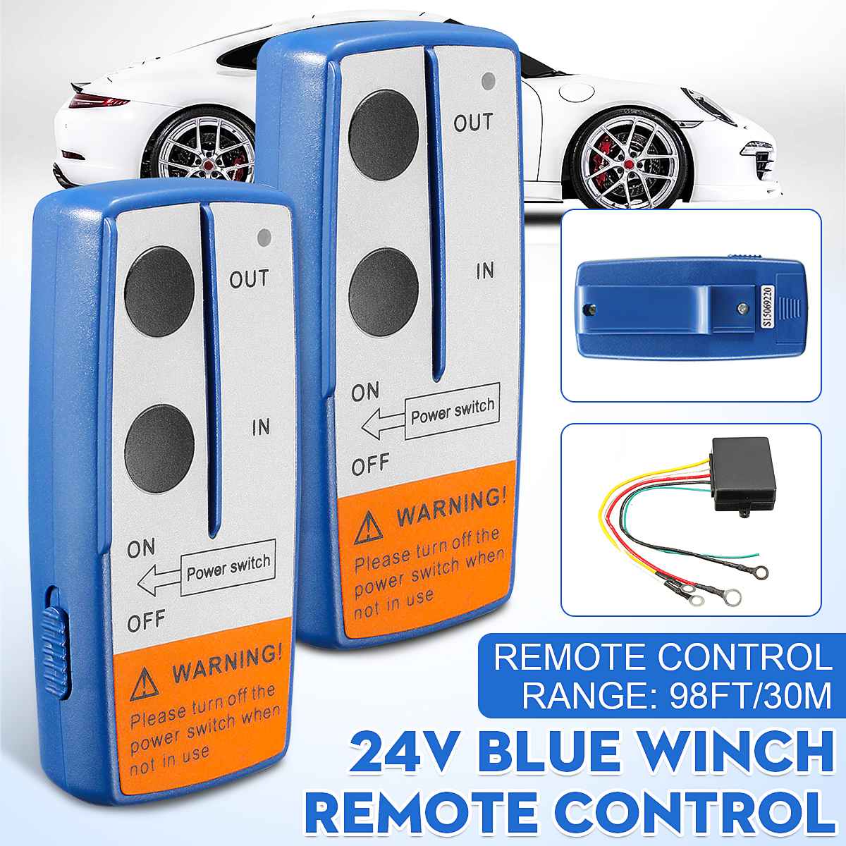 98ft/30m 24V Universal Smart Winch Wireless Remote... – Vicedeal
