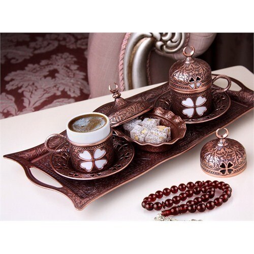 Authentic Turkish Coffee Set for 2 Crescent Antiqu... – Grandado
