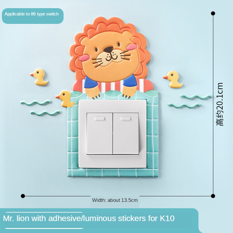 Luminous Cartoon Switch Sticker 3D Silicone On-off... – Grandado