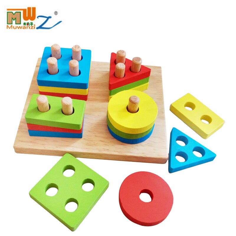 MWZ Wisdom Case Column Children Wooden Shape Under... – Grandado