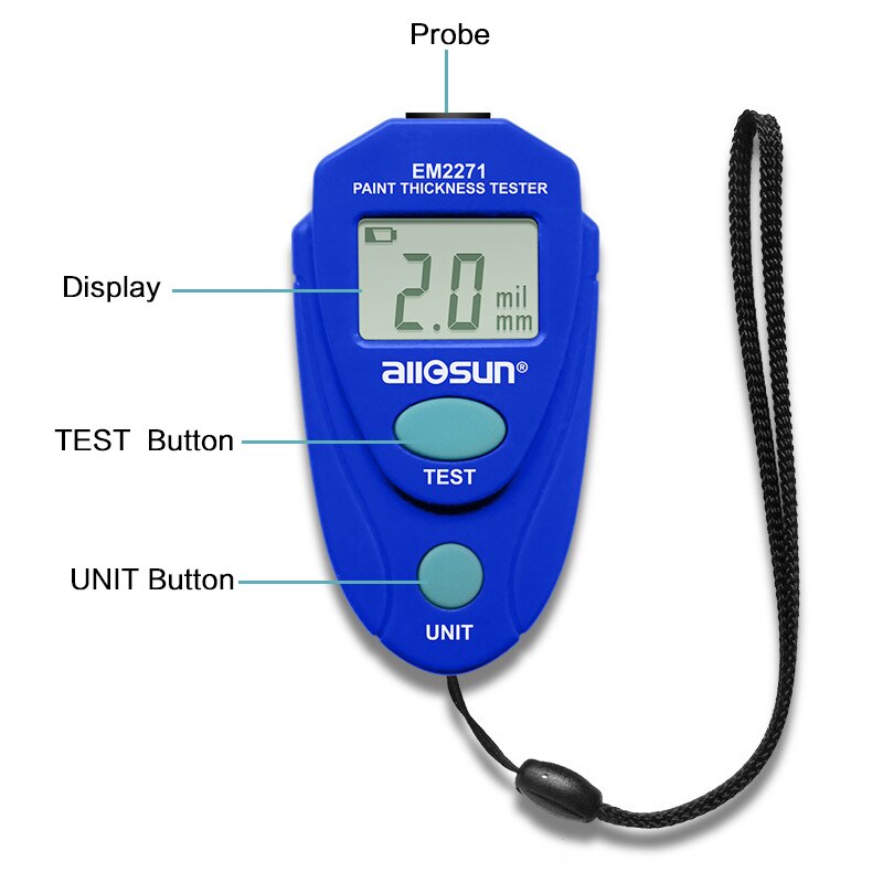 EM2271 Coating Thickness Gauge Digital Mini Automo... – Grandado
