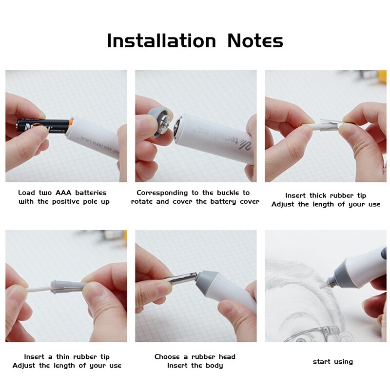 TEN-WIN Electric Eraser, Effortless and Clean, Aut... – Grandado