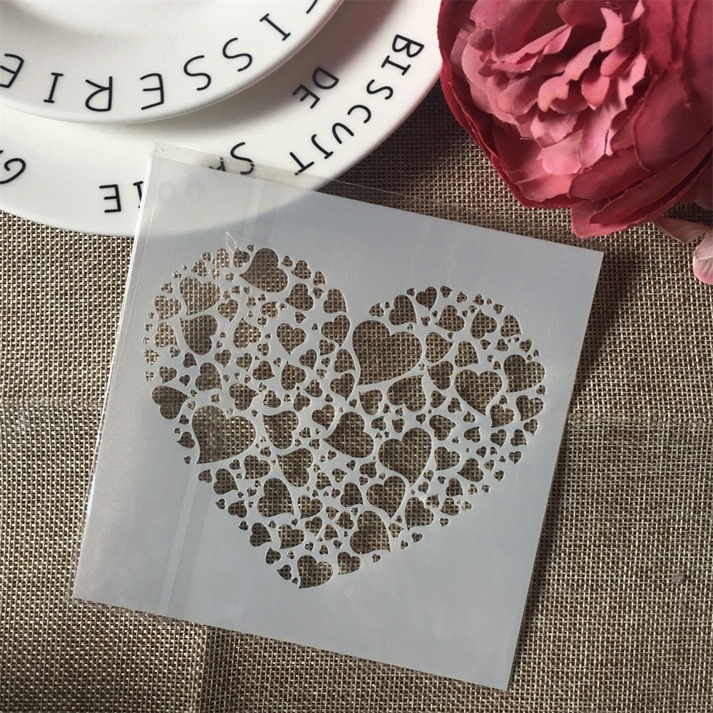 1Pcs 13cm Love Heart DIY Craft Layering Stencils W... – Vicedeal