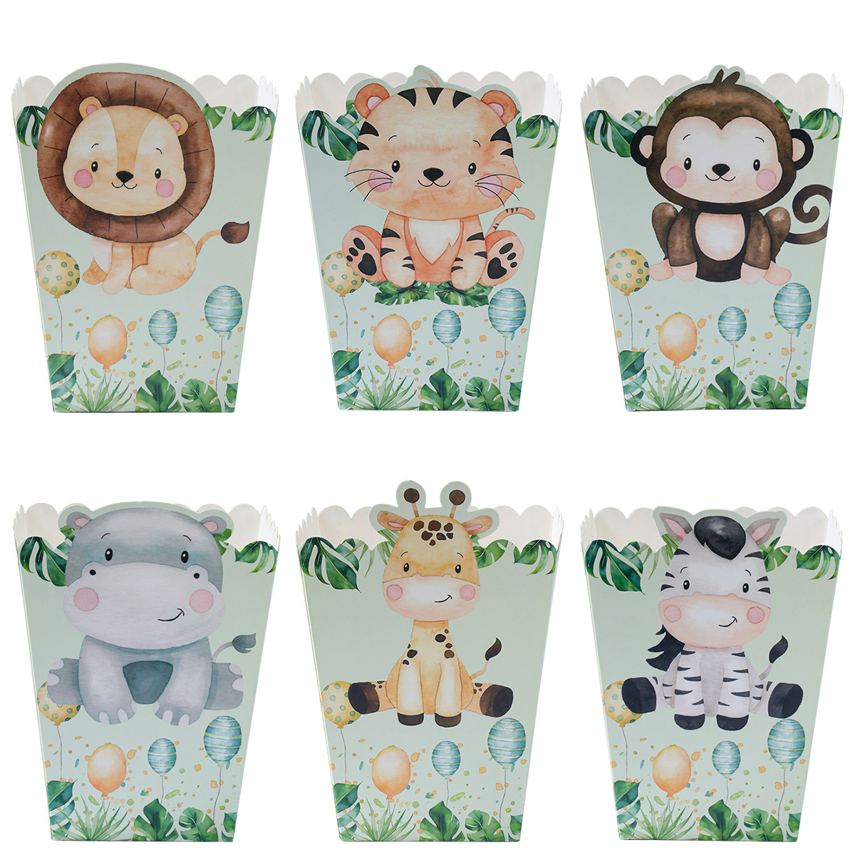 Jungle Safari Party Popcorn Boxes Candy Box Jungle... – Grandado