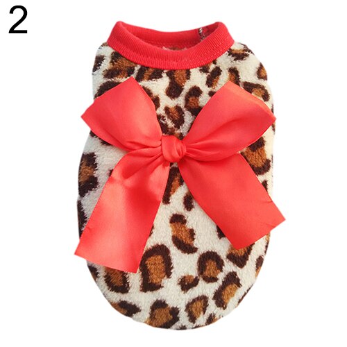 ! husdjur hund katt leopard bowknot kläder korall ... – Grandado