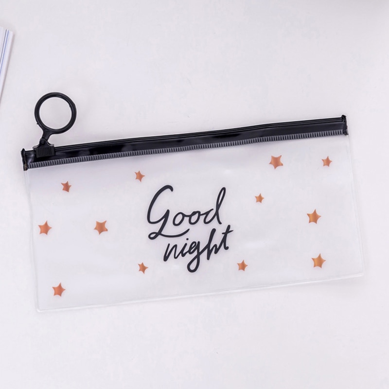 Cute Transparent Pencil Case Kawaii Dot Stripe Pen... – Vicedeal