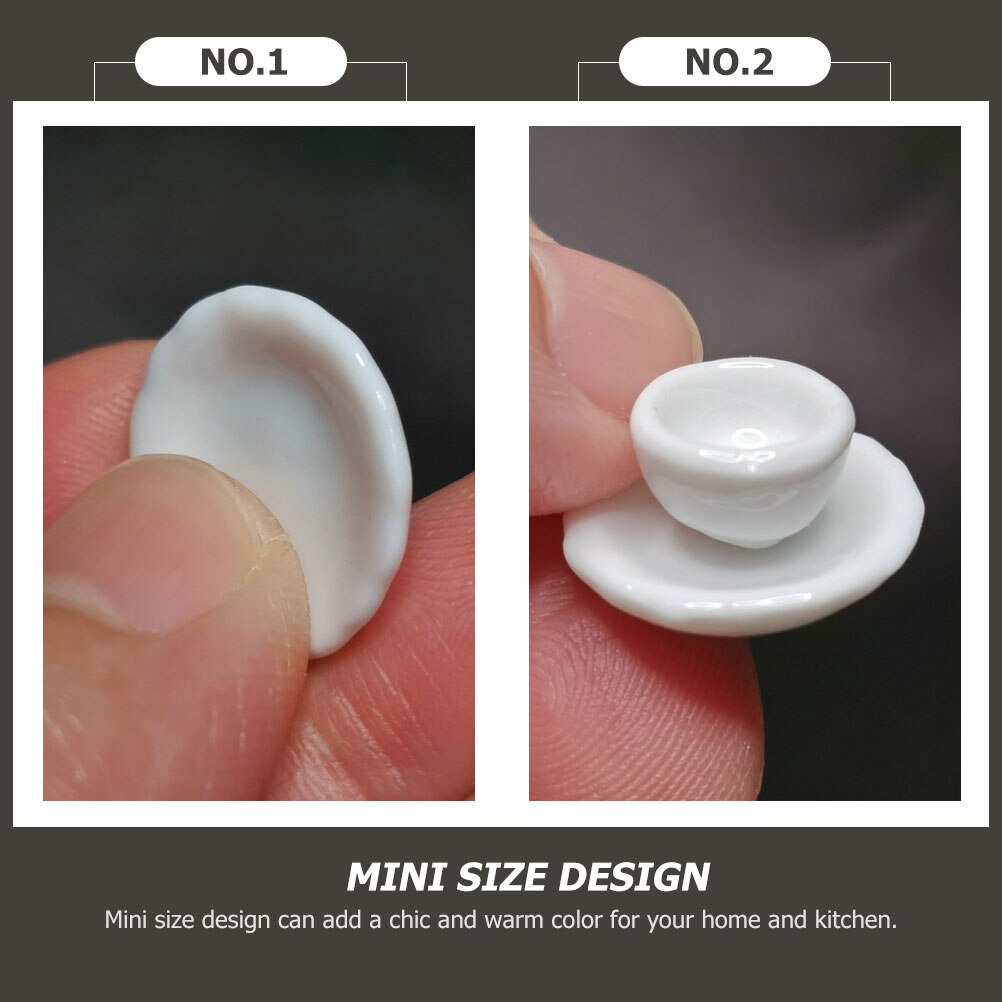 10Pcs Mini House Ceramic Plates Mini House Scene L... – Grandado