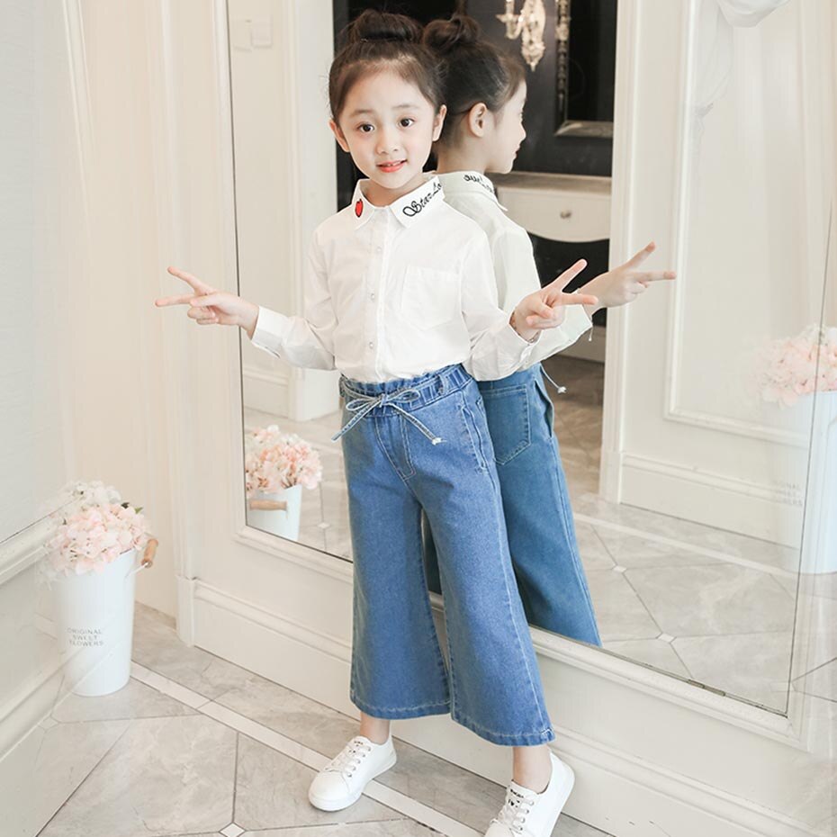 Girls Jeans Casual Style Children's Jeans For Girl... – Grandado