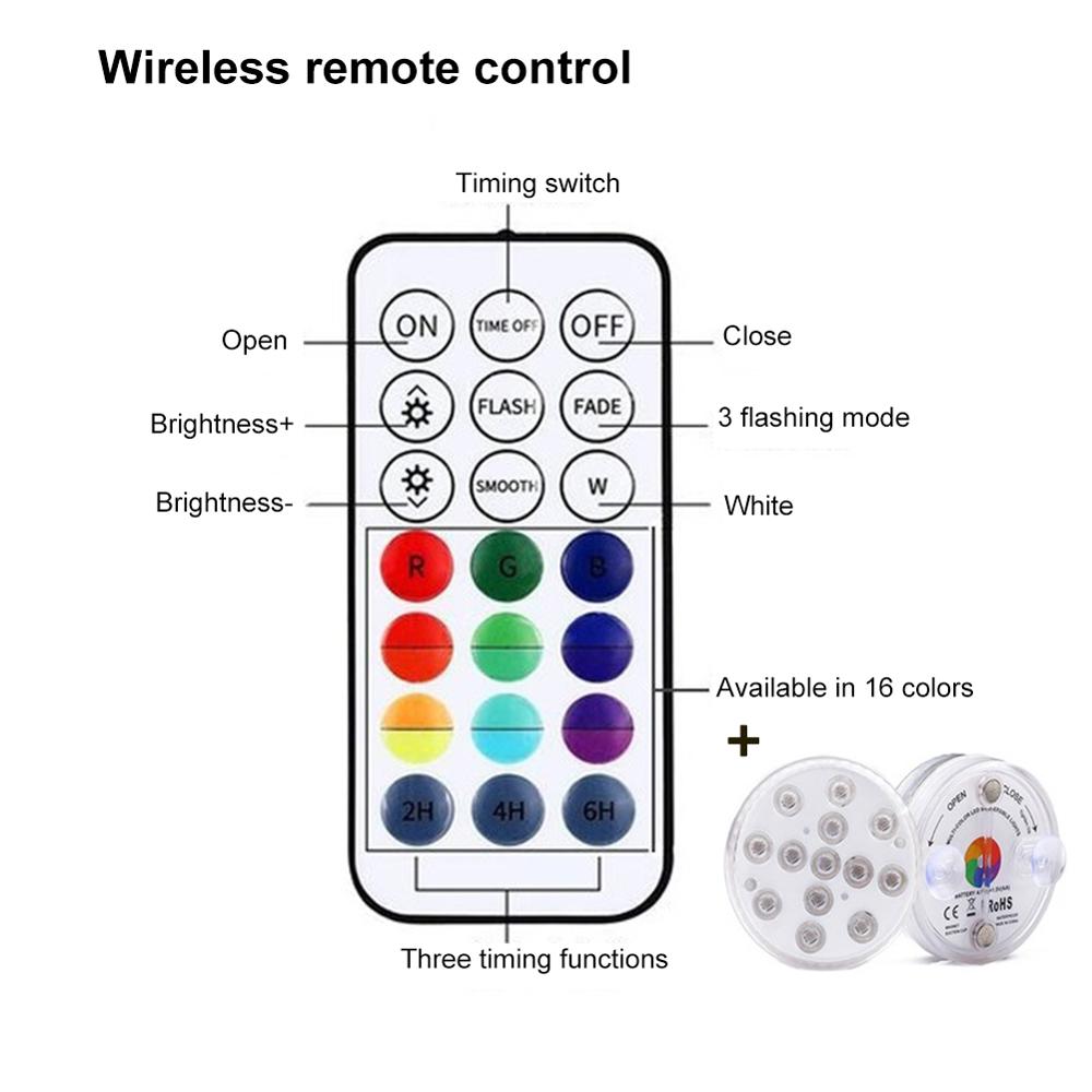 Submersible LED Light Wireless Remote Control Floa... – Grandado