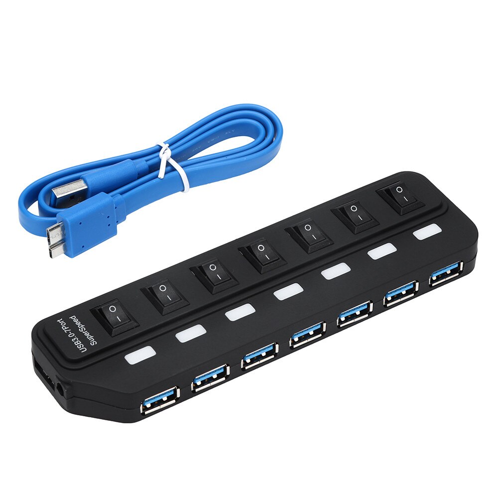 USB HUB 3.0 7 Ports Switch Multiple USB Splitter P... – Grandado