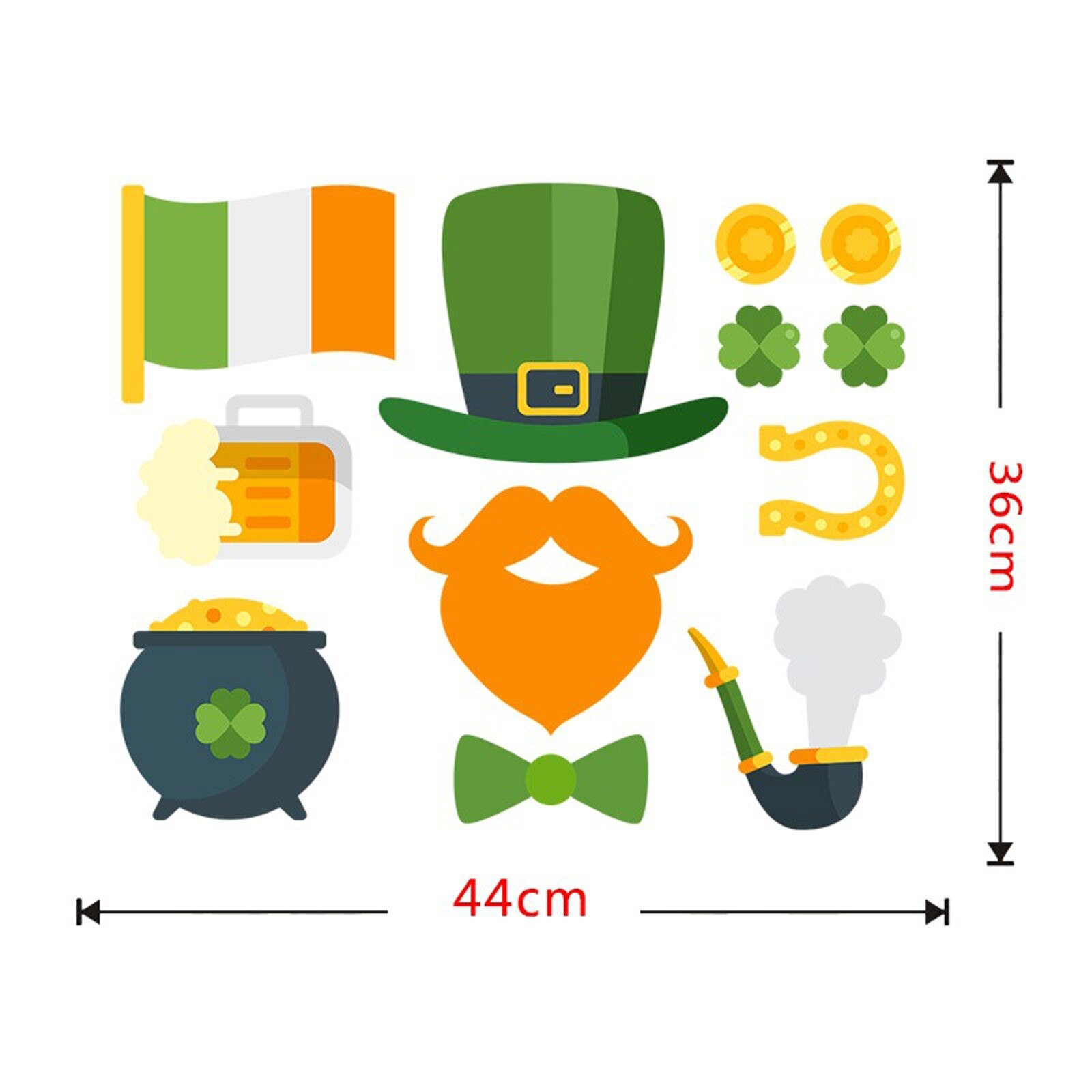Saint Patrick Day Window Stickers Irish DIY Wall S... – Grandado