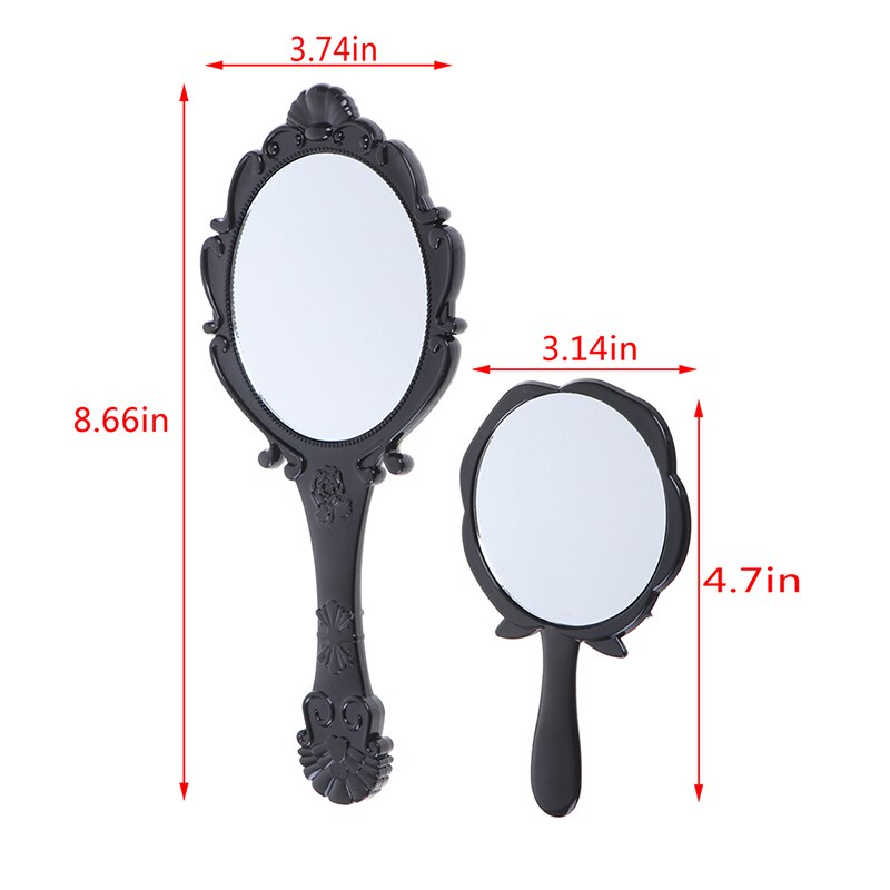 1PC Round Cosmetic Hand Held Mirror Mirror Handhol... – Grandado