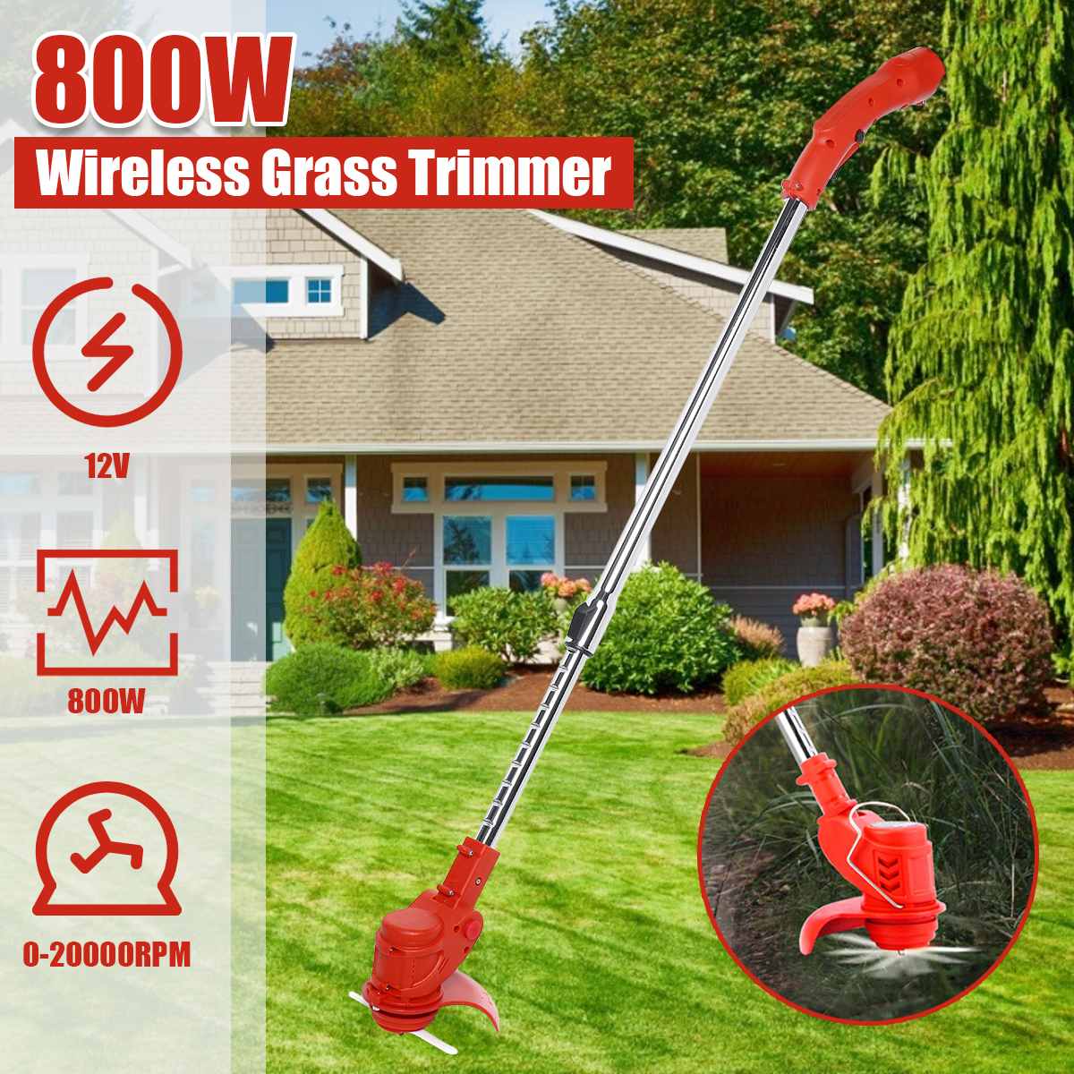 Portable Grass Trimmer Cordless Lawn Grass Cutter ... – Grandado