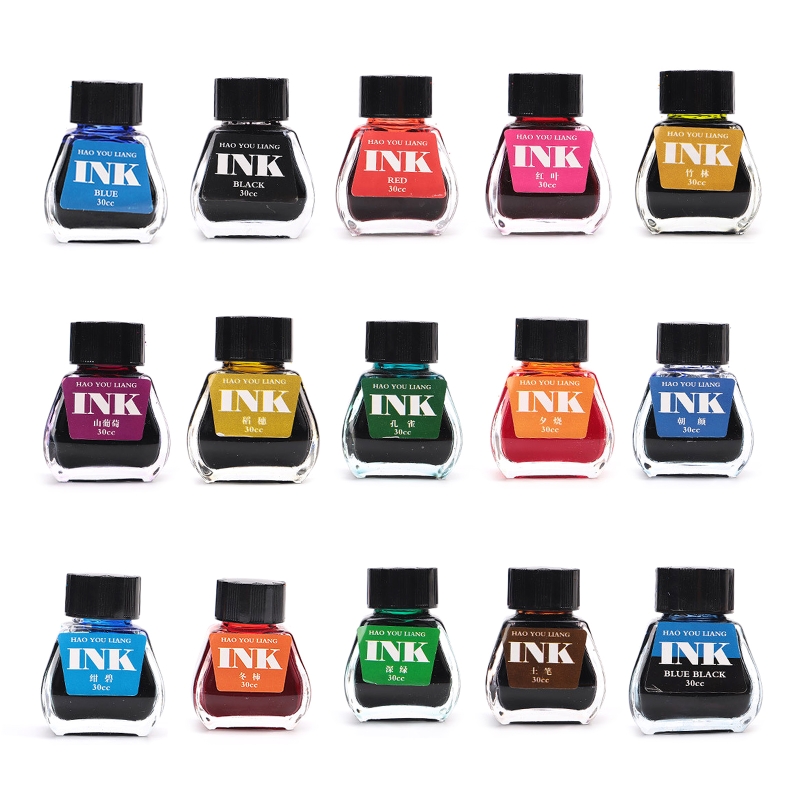 Fountain Pen Ink Bottle 15 Colors 30ml Ink Bottle ... – Grandado