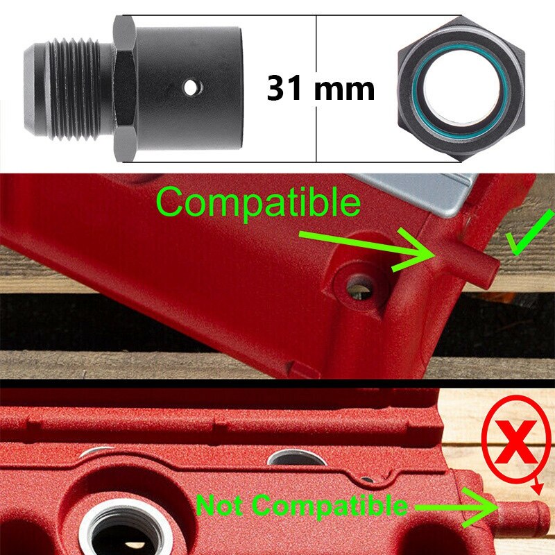 AN10 Cylinder Head Vent Adapter Cylinder Head Vent... – Grandado