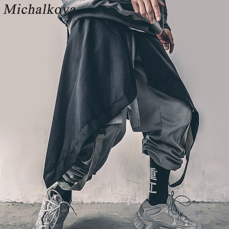 michalkova Irregular Hip Hop Men Waistband Skirt H... – Vicedeal