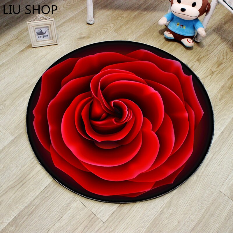 LIU 3D Colorful Floral Rose Carpet Anti-slip Flowe... – Vicedeal