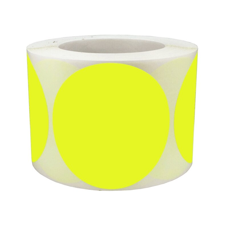 Sticker Fluorescerende Gele Kleur Codering Dot Eti... – Vicedeal
