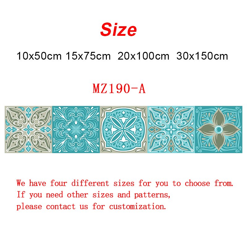 Blue & Green Strip Ceramic Wall Sticker Glossy... – Vicedeal