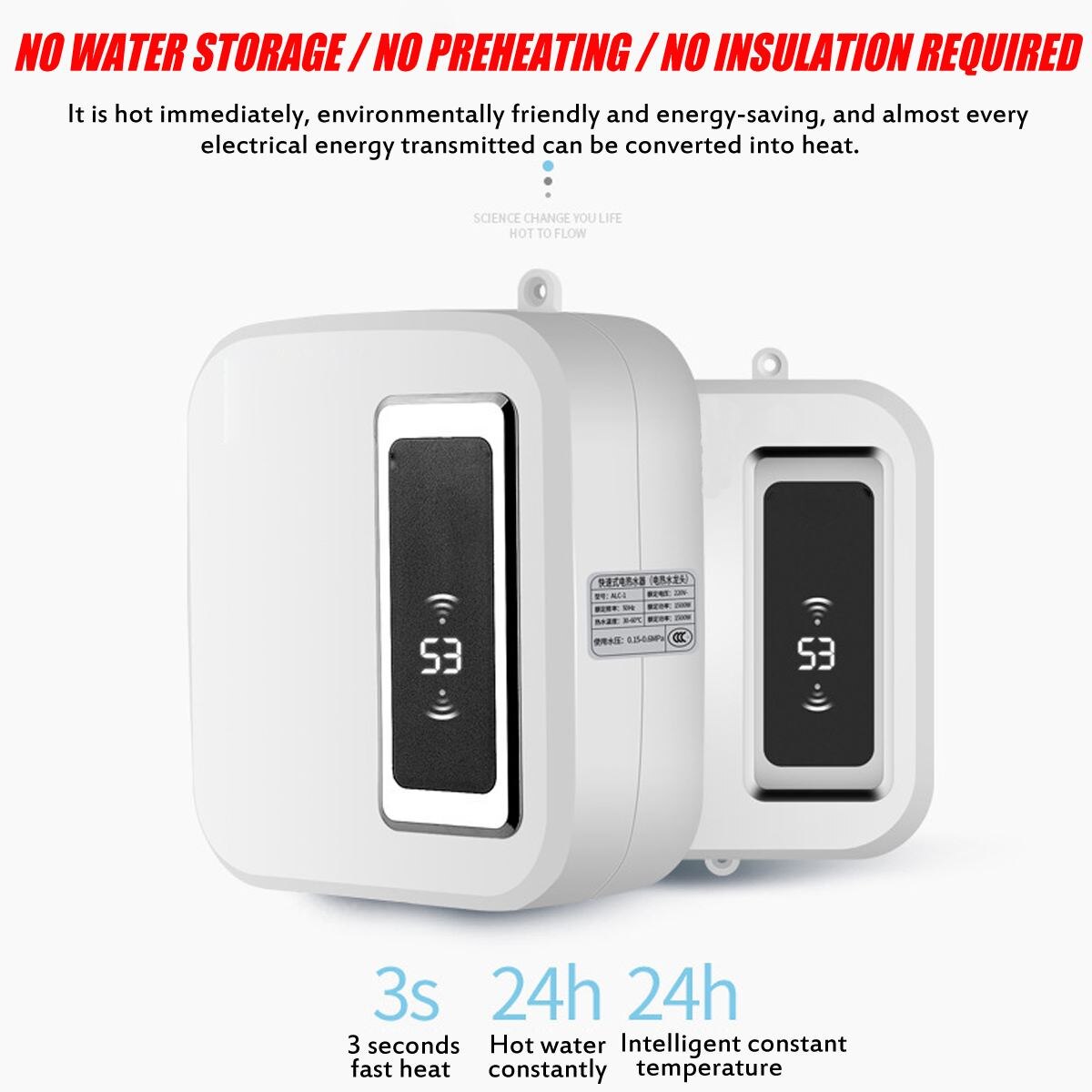 3500W LCD Display Kitchen Home Digital Instant Wat... – Grandado