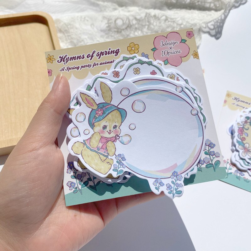 30 Sheets Cute Retro Rabbit Memo Pad Girl Diary DI... – Grandado