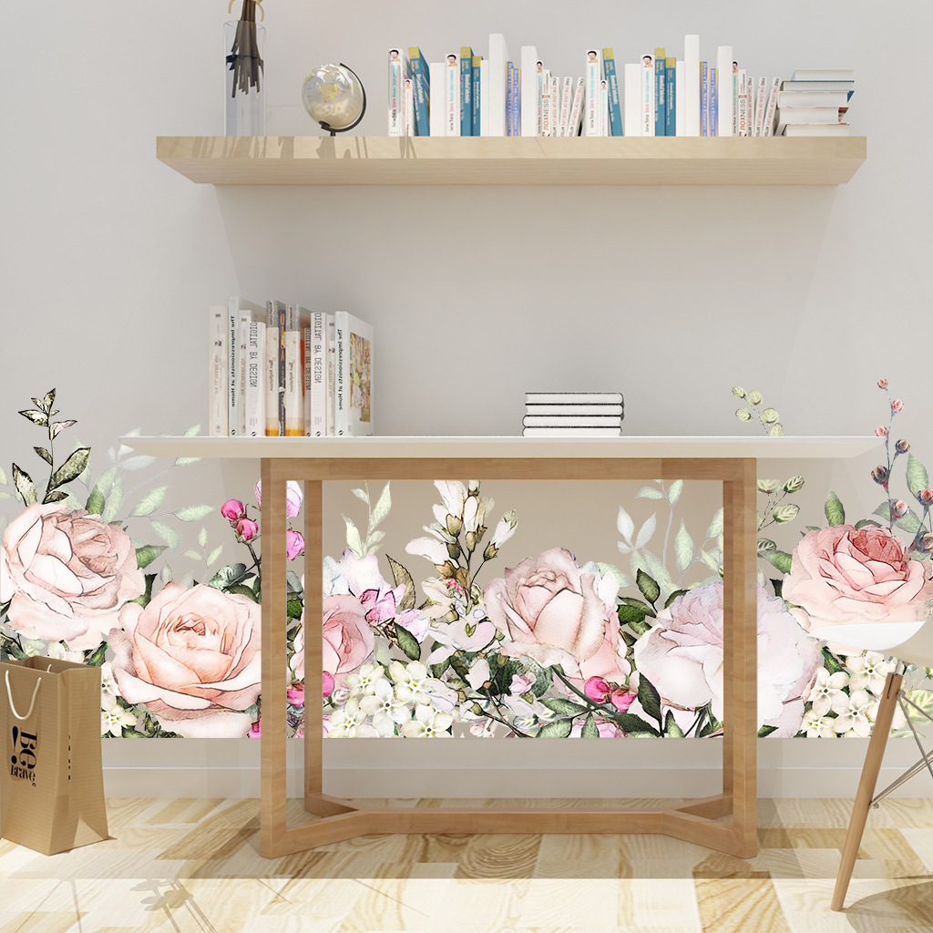 Watercolor Peony Wallpaper Pink Wall Stickers Livi... – Grandado