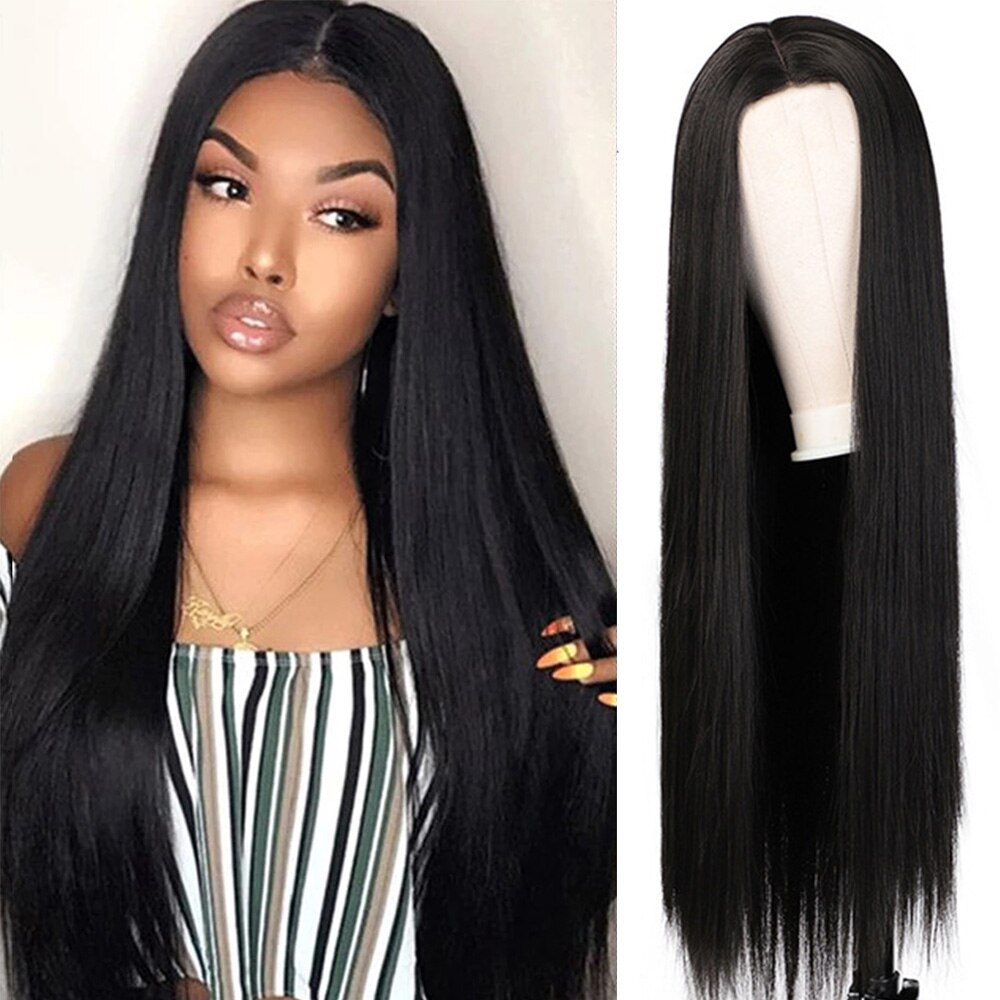 Ombre Long Straight Hair Heat Resistant Synthetic ... – Grandado
