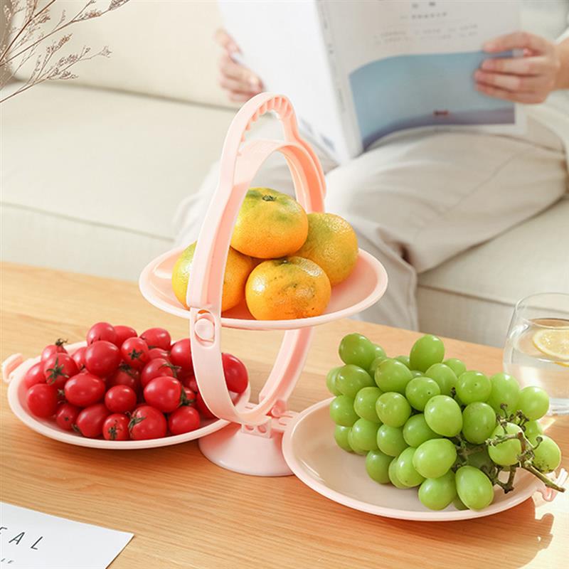Fruit Plate Foldable 3-ply Storage Tray Fruit Plas... – Grandado