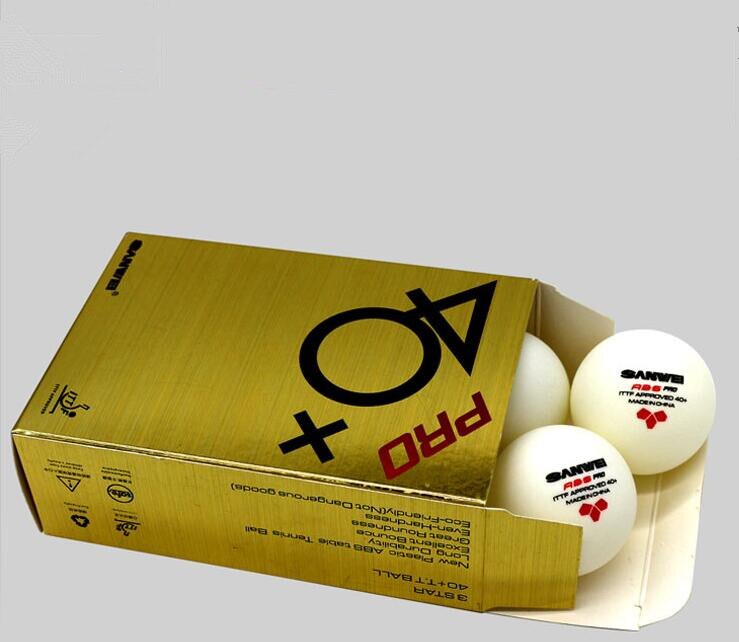 6 balls SANWEI Gold 3-Star Plastic 40+ Table Tenni... – Grandado