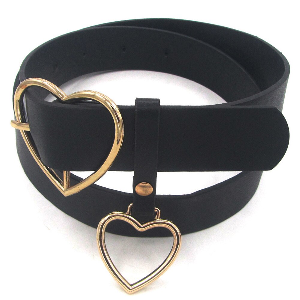 SANWOOD Female Faux Leather Metal Heart belt Pin B... – Vicedeal