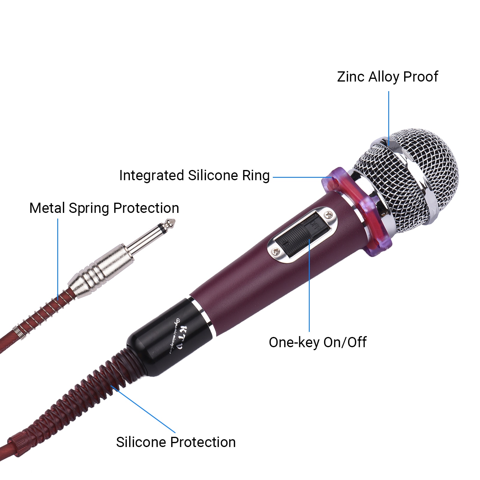 Dynamic Handheld Cardioid Condenser Microphone Wir... – Grandado