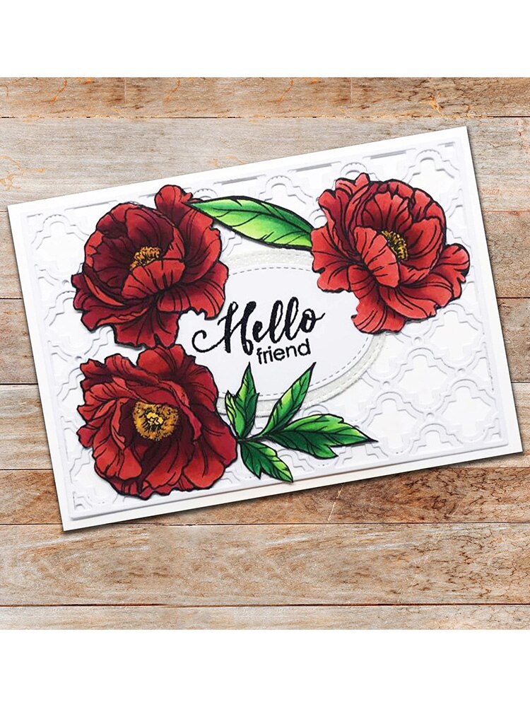Peony Flower Metal Die Cutters and Stamps for Scra... – Grandado