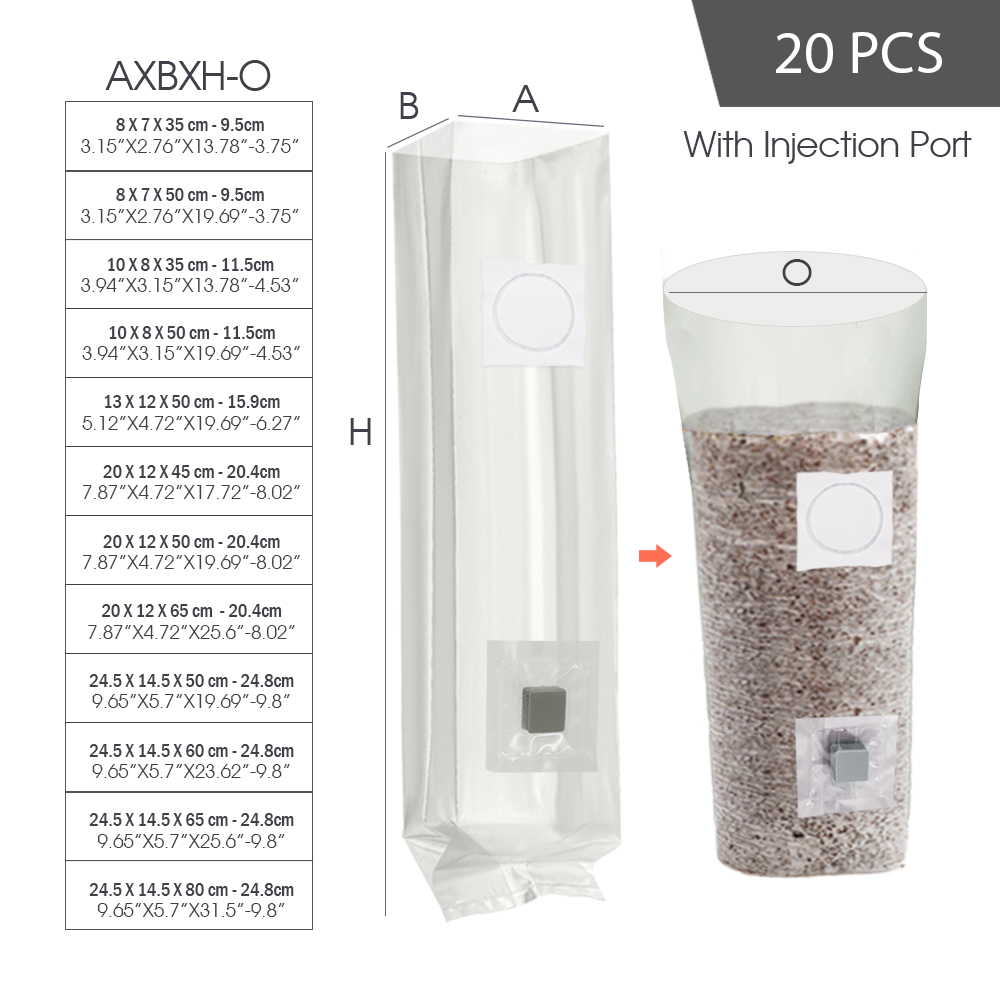 20PCS PP Mushroom Cultivation Bag 0.2Micron Filter... – Grandado