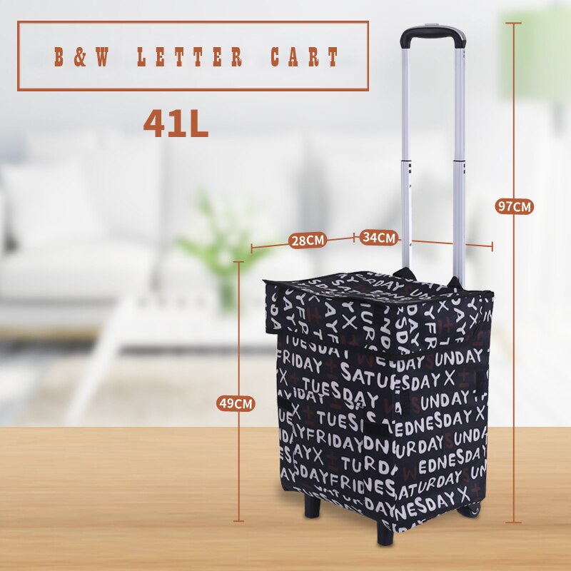 B-LIFE Shopping Cart Super Loading Grocery Foldabl... – Grandado