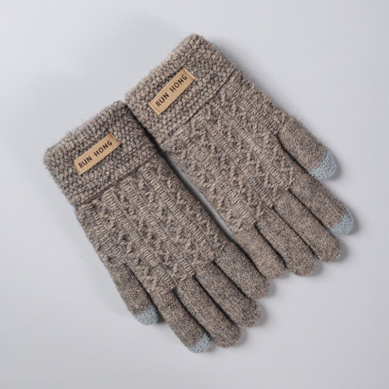Unisex vinter ullstickad tjockare elastiska halkfr... – Grandado