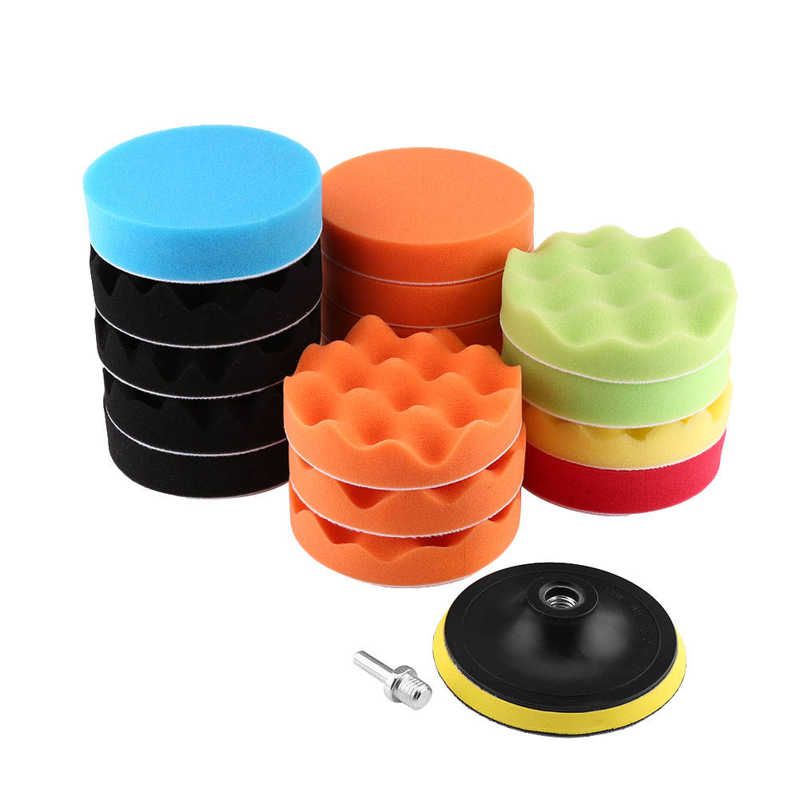 19Pcs 4 "5" 6 "Auto Polijsten Sponge Buffing Polij... – Grandado