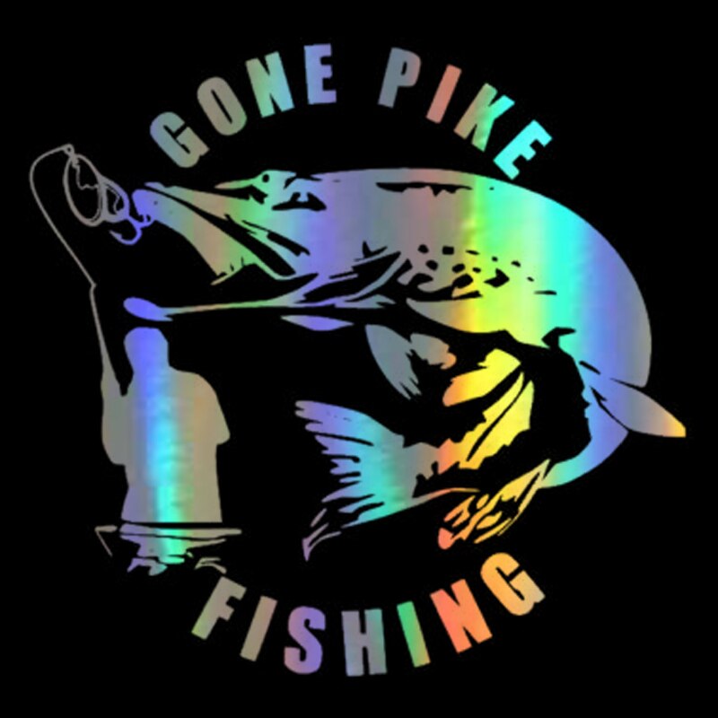 window Stickers 15.9cm*15.2cm Gone Pike Fishing St... – Grandado
