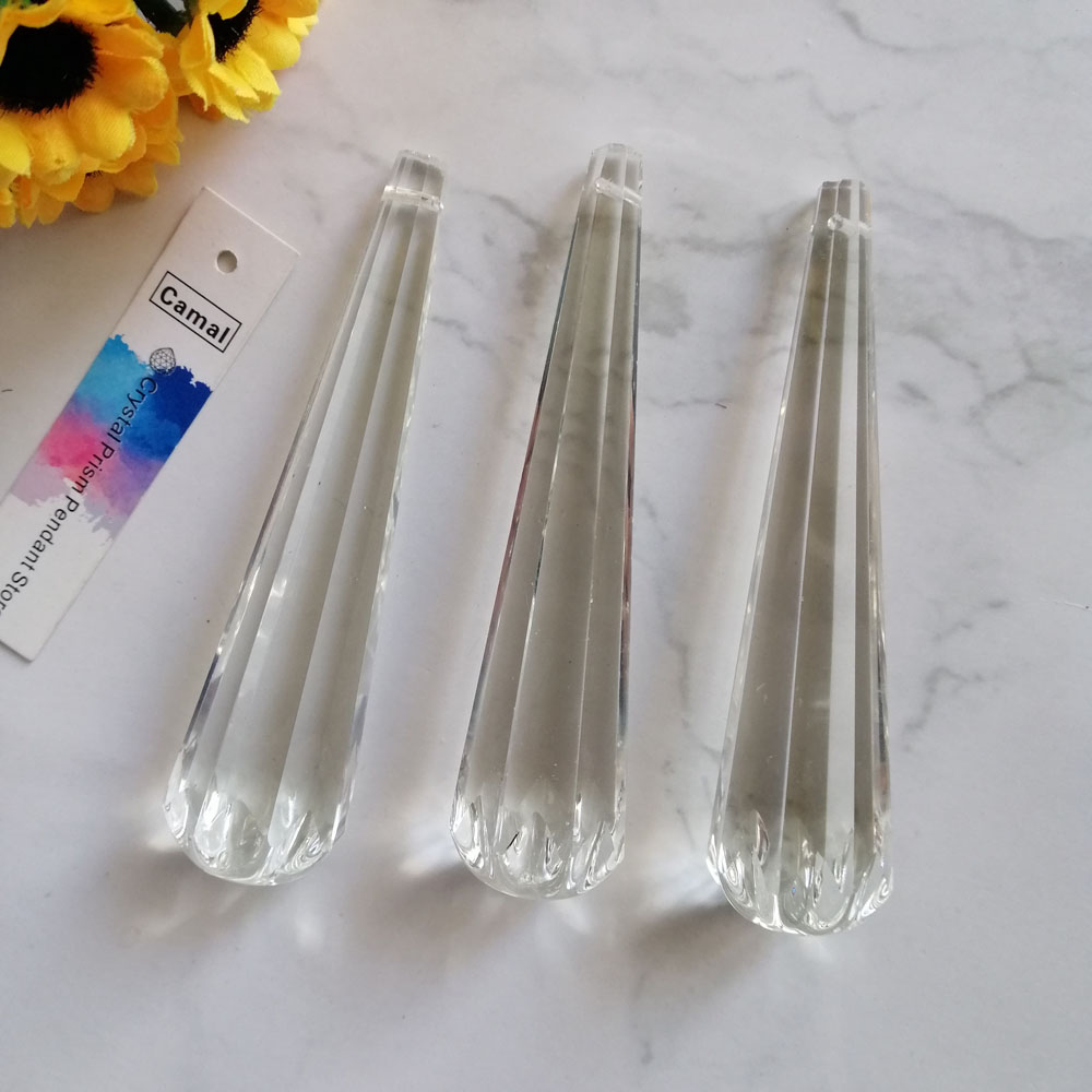 Camal 2pcs Clear 100mm Plum Head Shaped Faceted Cr... – Grandado