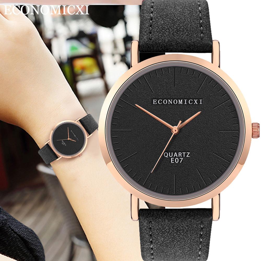 ECONOMICXI Horloges Vrouwen Mode Lederen Band Anal... – Grandado