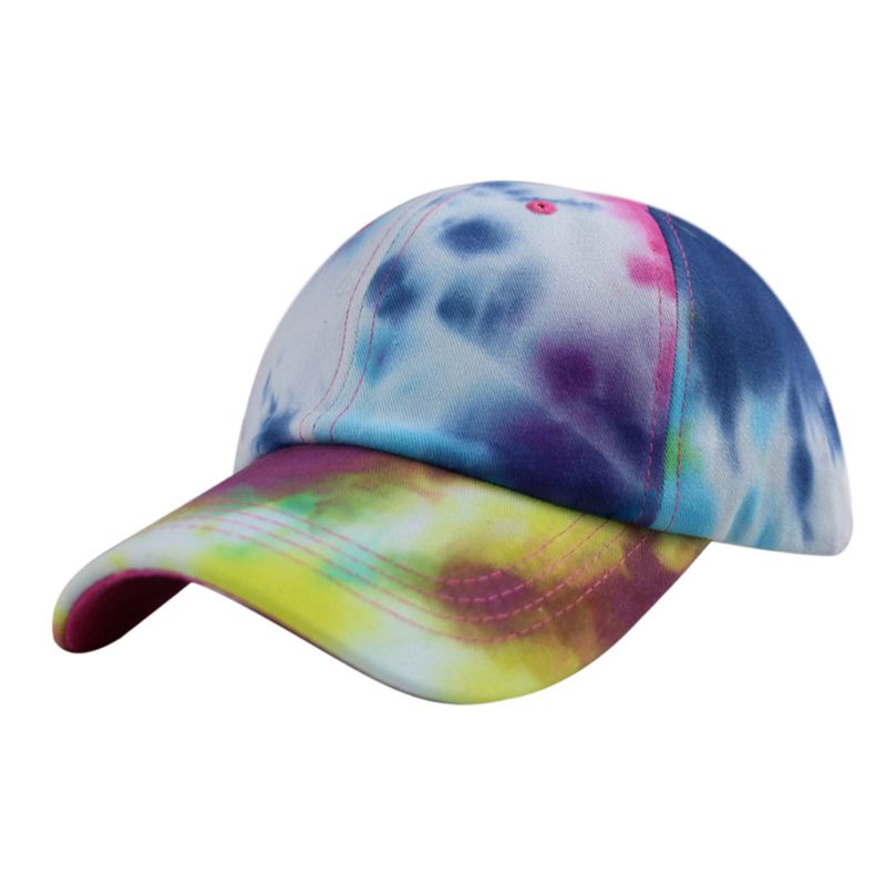Unisex Rainbow Tie-Dye Baseball Cap Summer Sunscre... – Grandado
