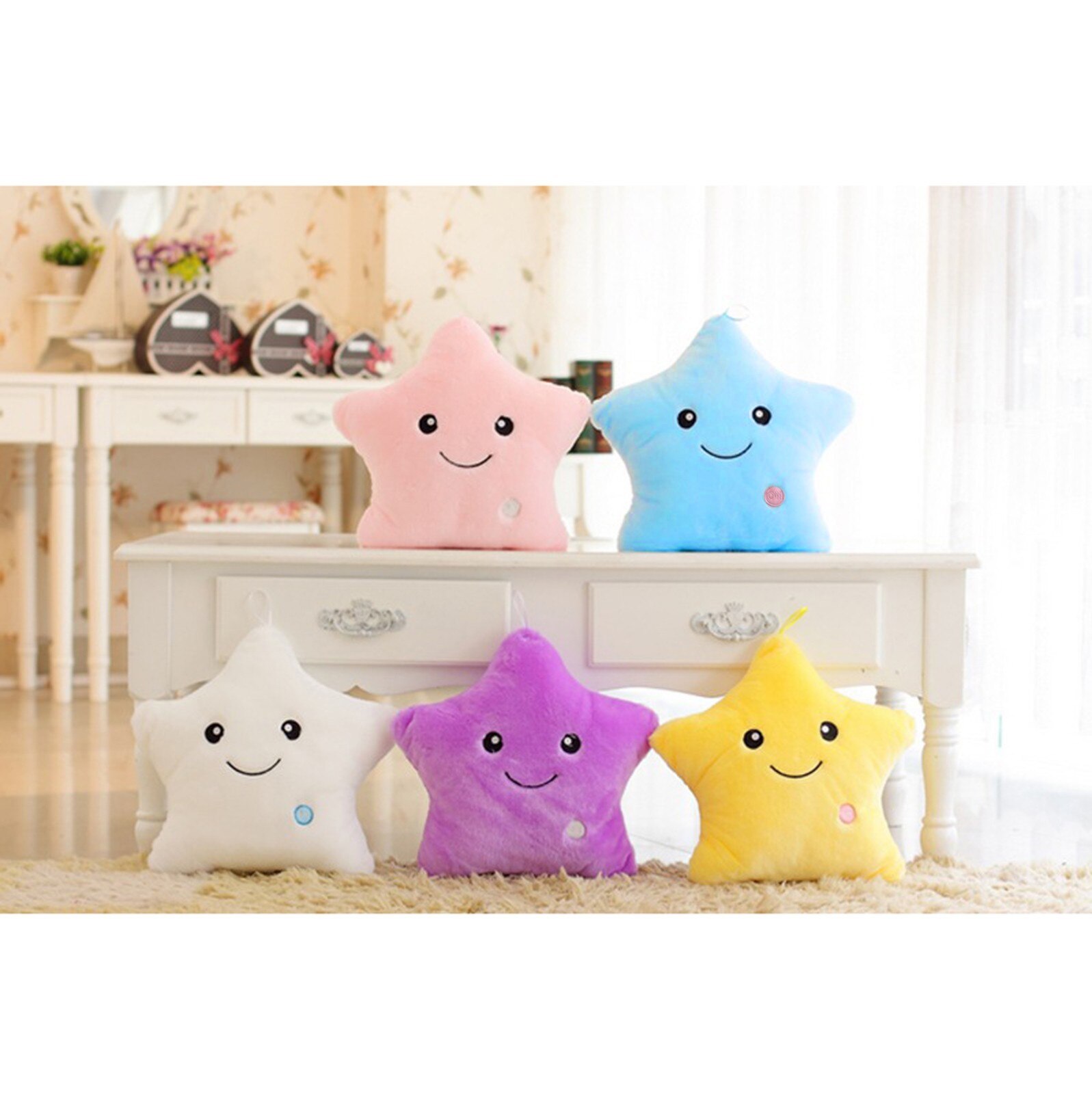 Kawaii Five-pointed Star Plush Toys Luminous Glowi... – Grandado