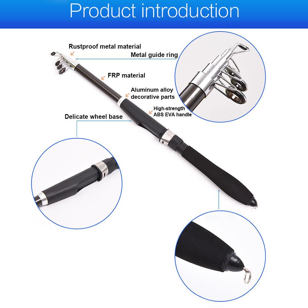 Beginner Portable Fishing Rod Set Childrens Spinni... – Grandado