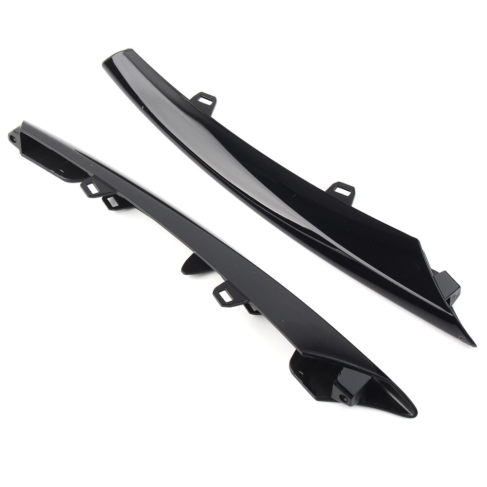 1pair Car Front Side Grille Gloss Black Lower Bump... – Grandado