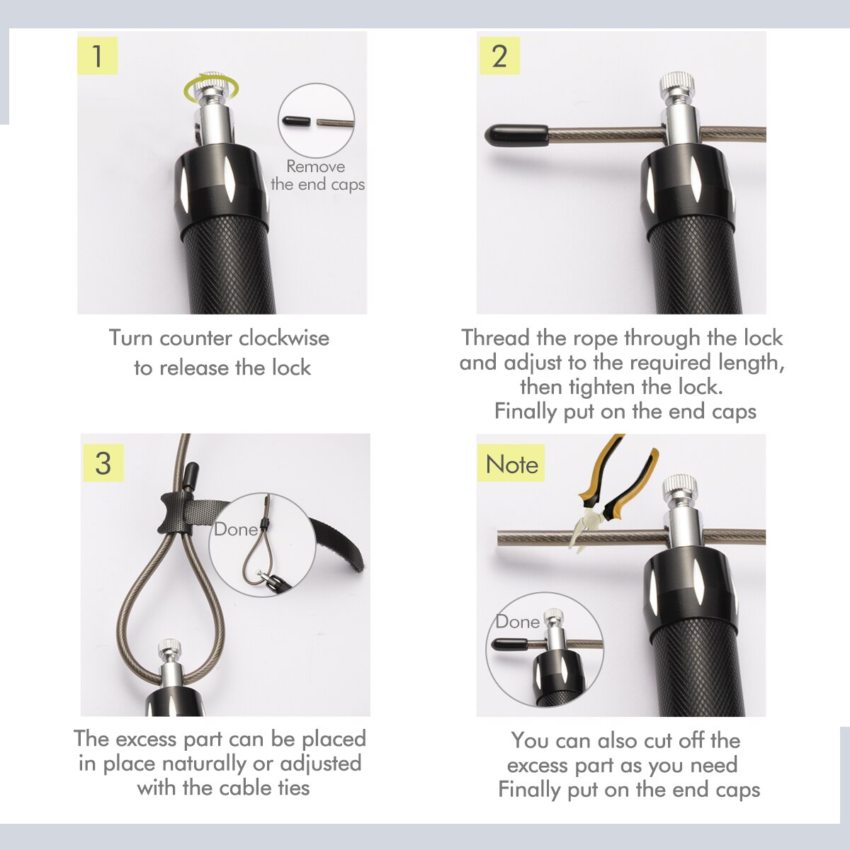 Jump Rope Set 2 Adjustable Speed Skipping Ropes wi... – Grandado