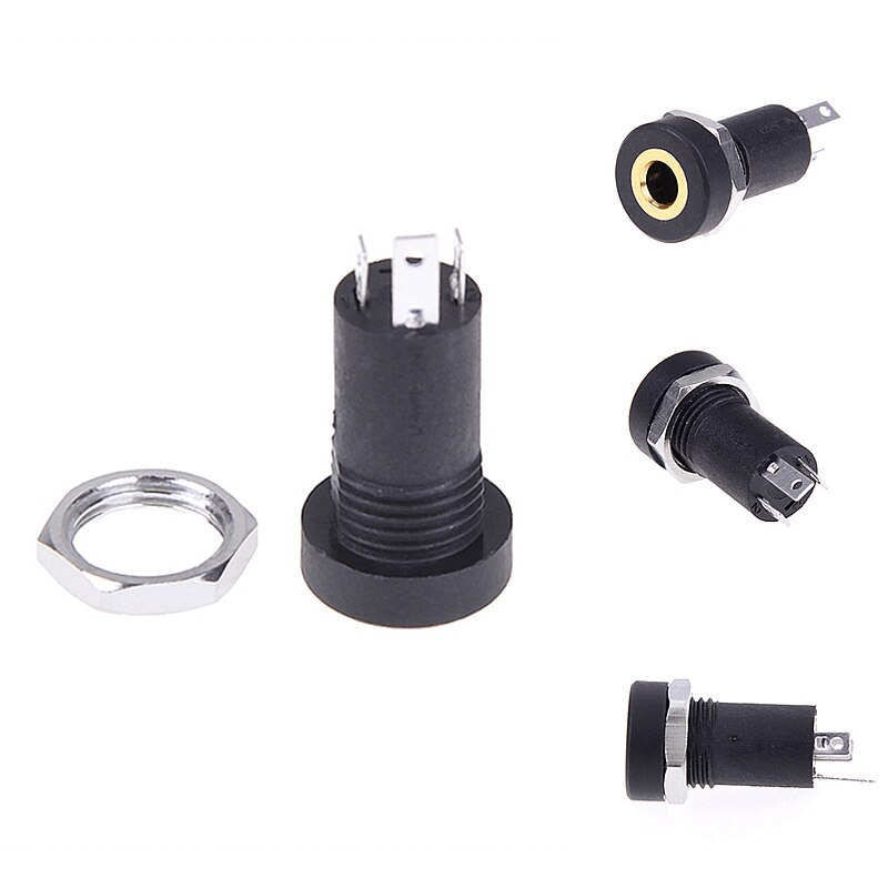 2Pcs/10Pcs 3.5Mm Audio Jack Socket 3 Pole Zwart St... – Vicedeal