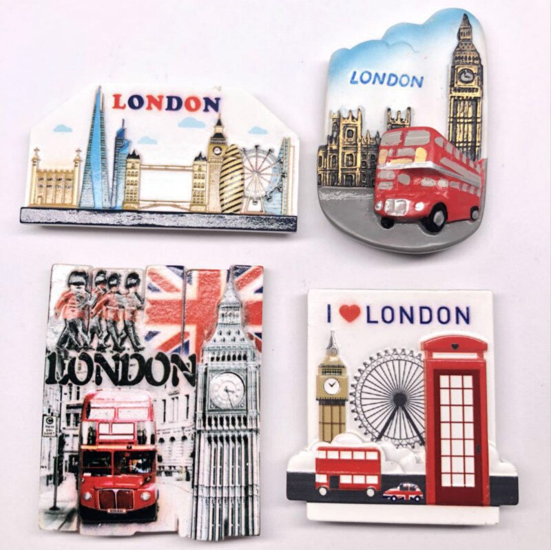 Fridge Stickers UK Tourist Attractions Bus Big Ben... – Grandado